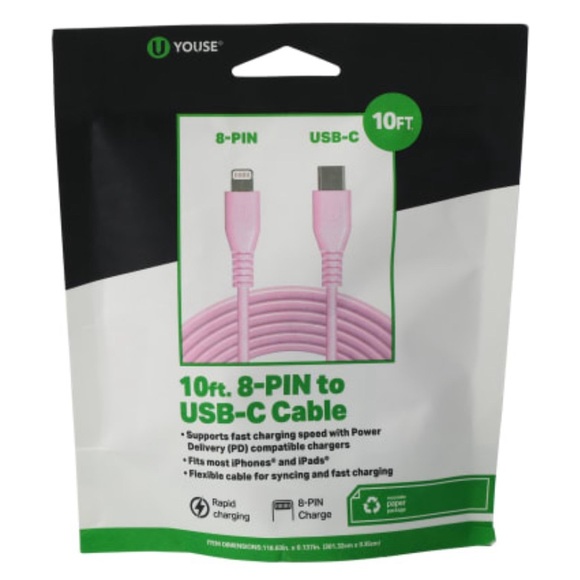 YOUSE | Cell Phones & Accessories | Nip Ft 8 Pin Usb C Cable Rapid ...